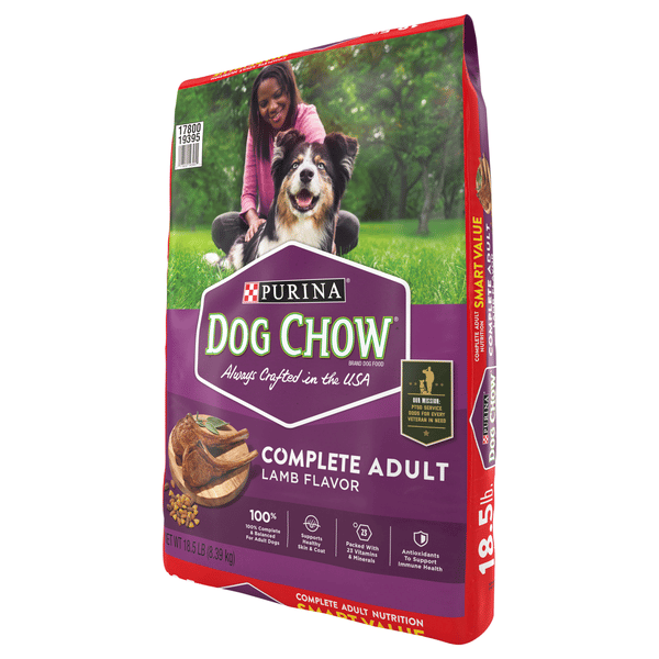 Purina Dog Chow Complete Adult Dry Dog Food Kibble With Lamb Flavor ...