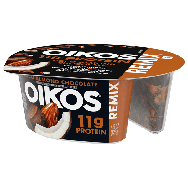 Oikos REMIX Coco Almond Chocolate Coconut Nonfat Greek Yogurt with ...