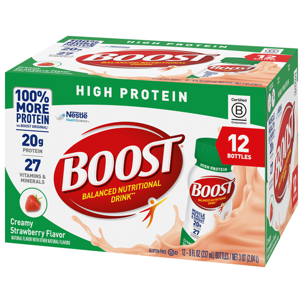 Boost High Protein Creamy Strawberry Balanced Nutritional Drink 12 - 8 ...