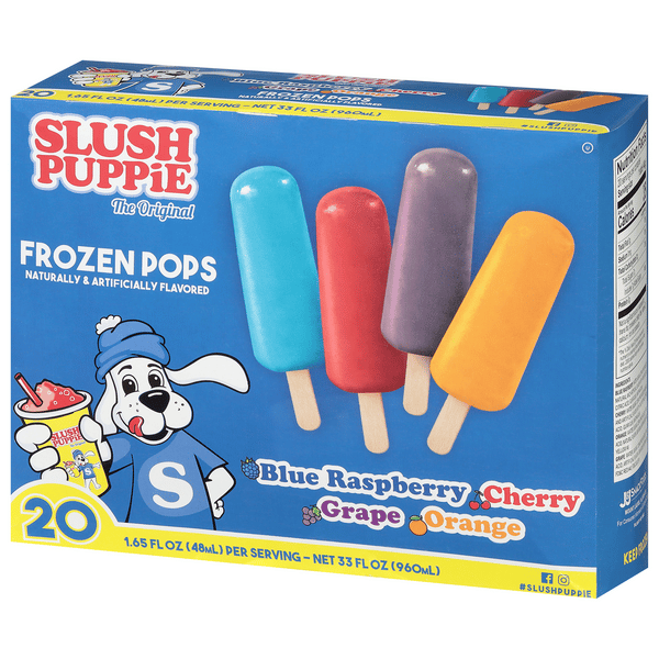 Slush Puppie Frozen Pops, Assorted, 20-1.65 fl oz | Hy-Vee Aisles ...