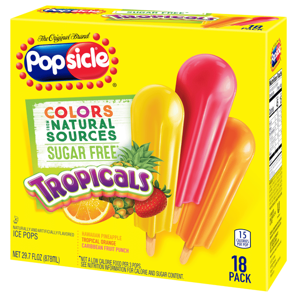 Popsicle Sugar Free Tropicals Hawaiian Pineapple, Tropical Orange ...