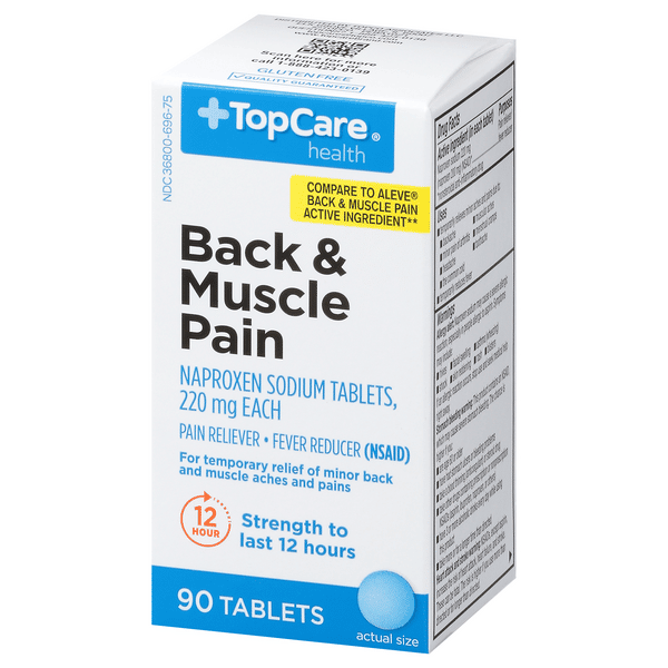 TopCare Back & Muscle Pain, 220 Mg, Tablets | Hy-Vee Aisles Online ...