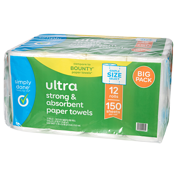 Simply Done Ultra Paper Towel, Simple Size Select, Big Pack | Hy-Vee ...