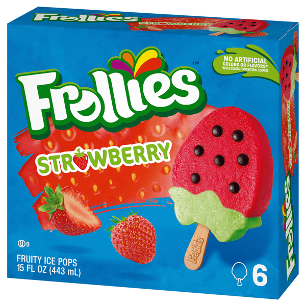 Frollies Strawberry Ice Pops, 6Ct | Hy-Vee Aisles Online Grocery Shopping