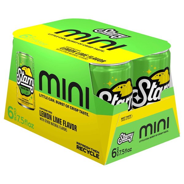 Starry Soda, Mini Caffeine Free, Lemon Lime Flavor, 6Pk | Hy-Vee Aisles ...