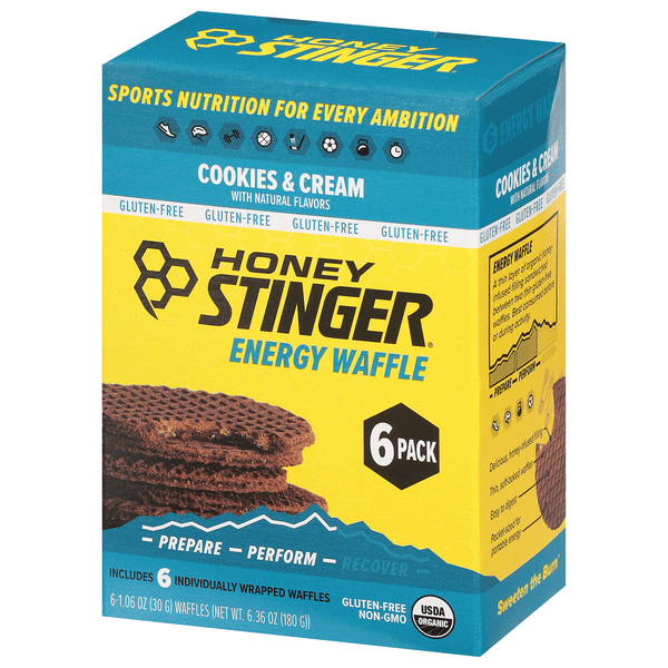 Honey Stinger Energy Waffle, Cookies & Cream, 6-1.06 oz | Hy-Vee Aisles ...