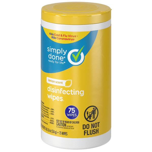 Simply Done Lemon Scent Disinfecting Wipes | Hy-Vee Aisles Online ...