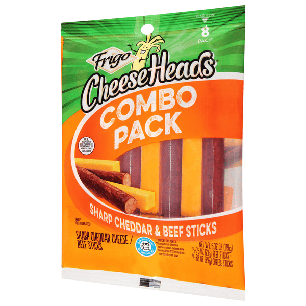 Frigo Cheese Heads Sharp Cheddar & Beef Sticks | Hy-Vee Aisles Online ...