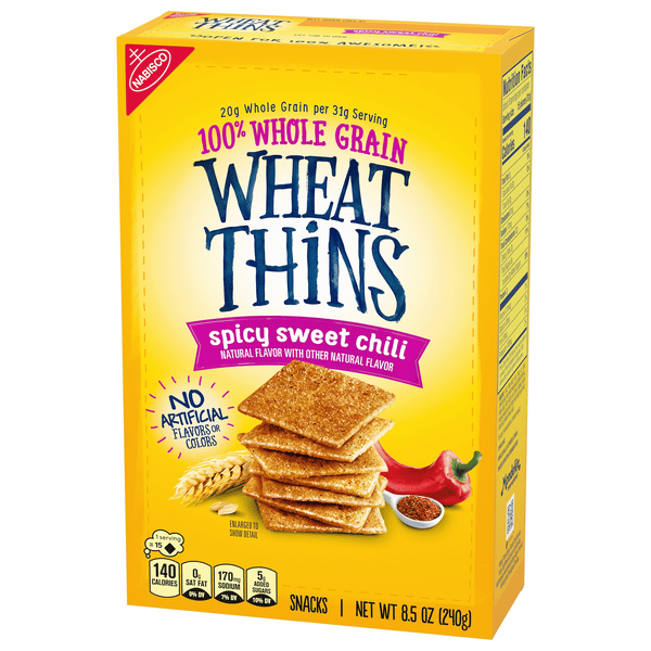 Wheat Thins Spicy Sweet Chili Snacks, Whole Grain Wheat Crackers, Snack ...