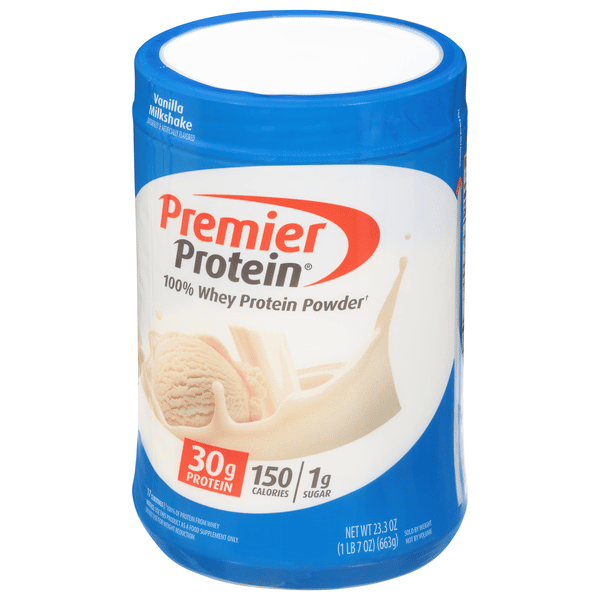 Premier Protein 100% Whey Protein Powder, Vanilla Milkshake | Hy-Vee ...