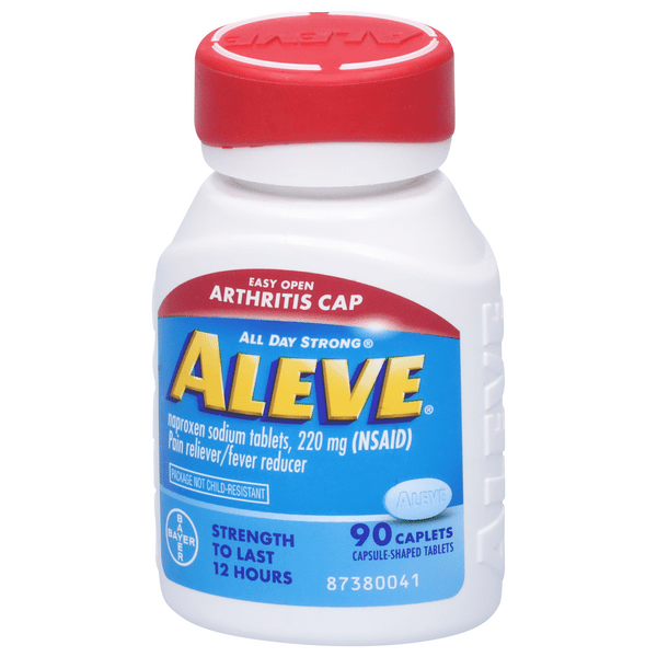 Aleve Pain Reliever/Fever Reducer 220 Mg Caplets | Hy-Vee Aisles Online ...