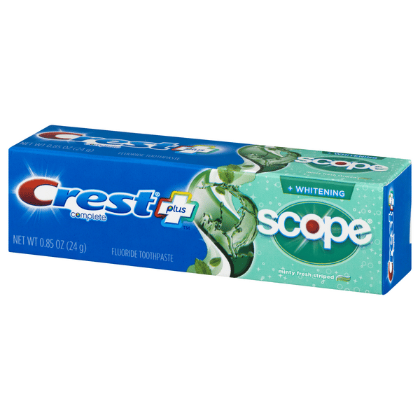 Crest Complete Plus Scope +Whitening Fluoride Toothpaste Minty Fresh ...