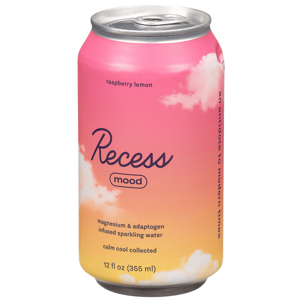 Recess Mood Raspberry Lemon Sparkling Water 12 fl oz | Hy-Vee Aisles ...