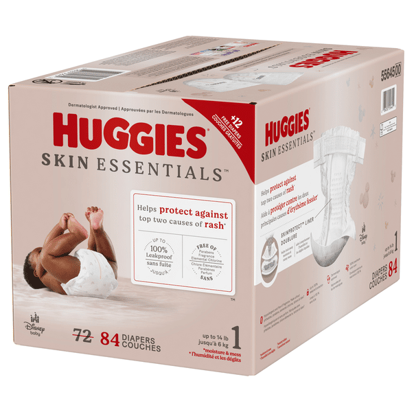 Huggies Skin Essentials Diapers, 1 (Up to 14 Lb), Bonus | Hy-Vee Aisles ...