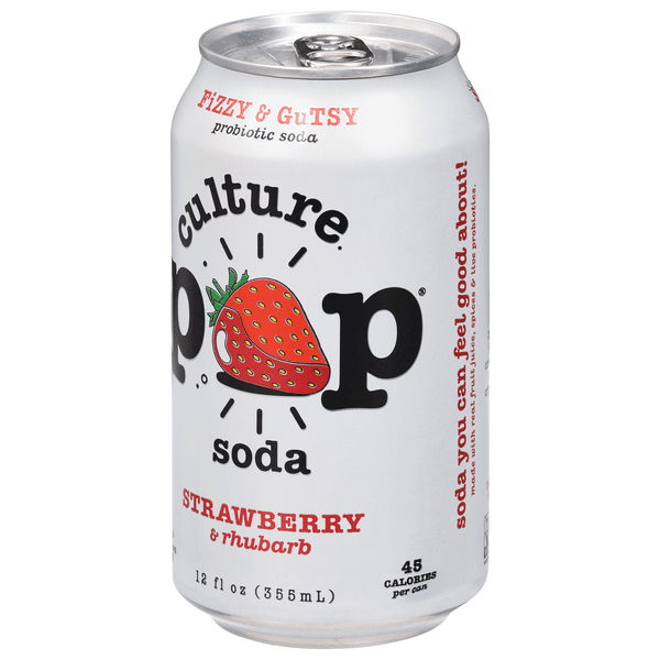 Culture Pop Probiotic Soda, Strawberry & Rhubarb | Hy-Vee Aisles Online ...