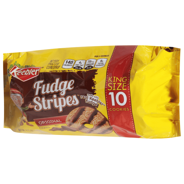 Keebler Fudge Stripes Original King Size Cookies 10Ct | Hy-Vee Aisles ...