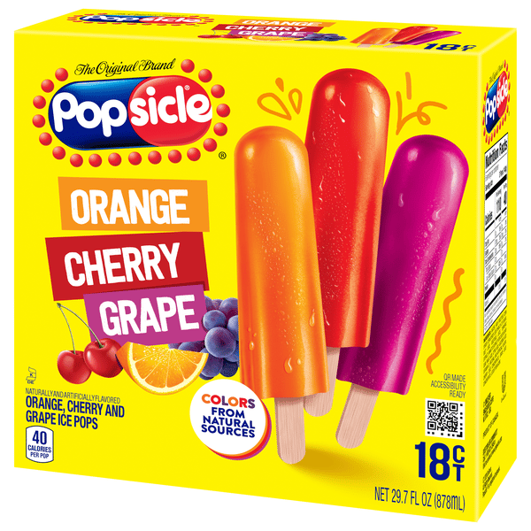 Popsicle Orange Cherry Grape 18Ct | Hy-Vee Aisles Online Grocery Shopping