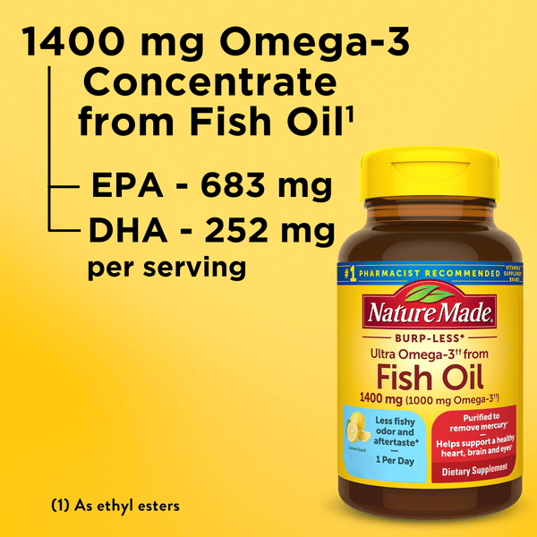 Nature Made Ultra Omega-3 Fish Oil 1400mg Liquid Softgels | Hy-Vee ...
