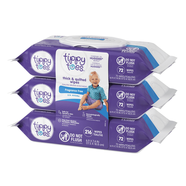 Tippy Toes Baby Wipes Fragrance Free | Hy-Vee Aisles Online Grocery ...