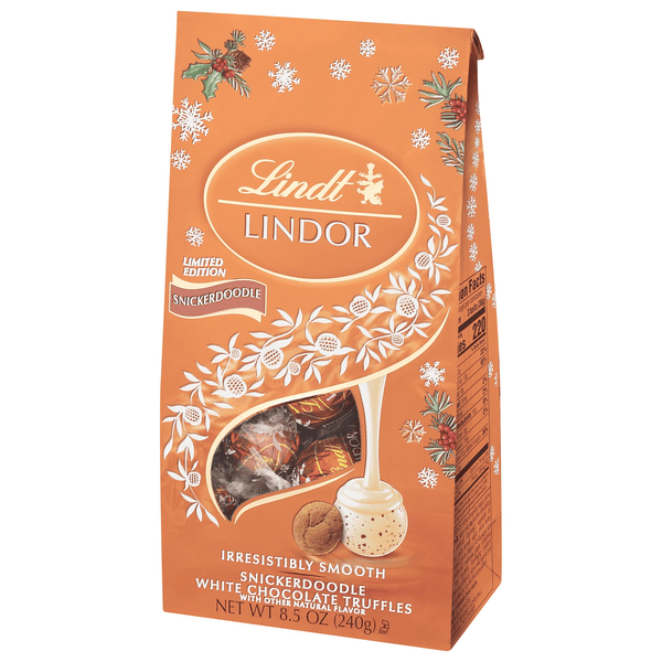 Lindt LINDOR Holiday Snickerdoodle White Chocolate Truffles | Hy-Vee ...