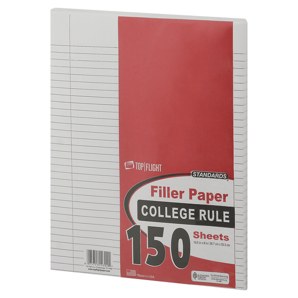 Top Flight Filler Paper College Rule | Hy-Vee Aisles Online Grocery ...