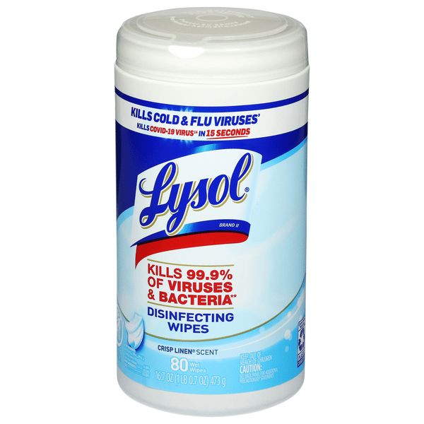 Lysol Crisp Linen Scent Disinfecting Wipes | Hy-Vee Aisles Online ...