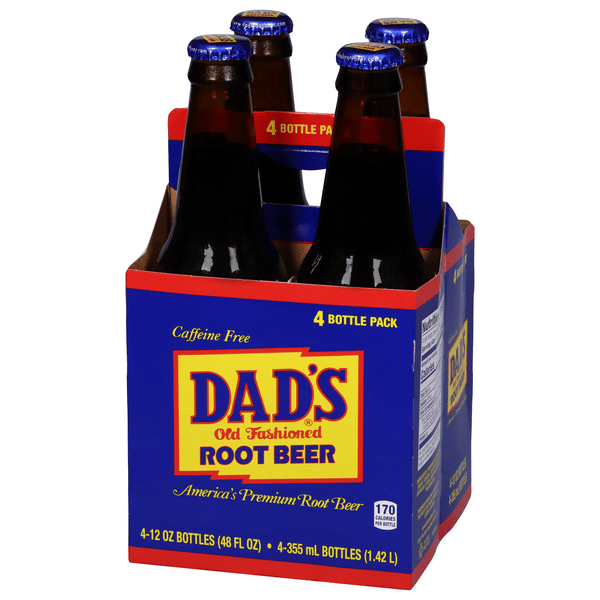 Dad's Old Fashioned Root Beer 4 Pack | Hy-Vee Aisles Online Grocery ...