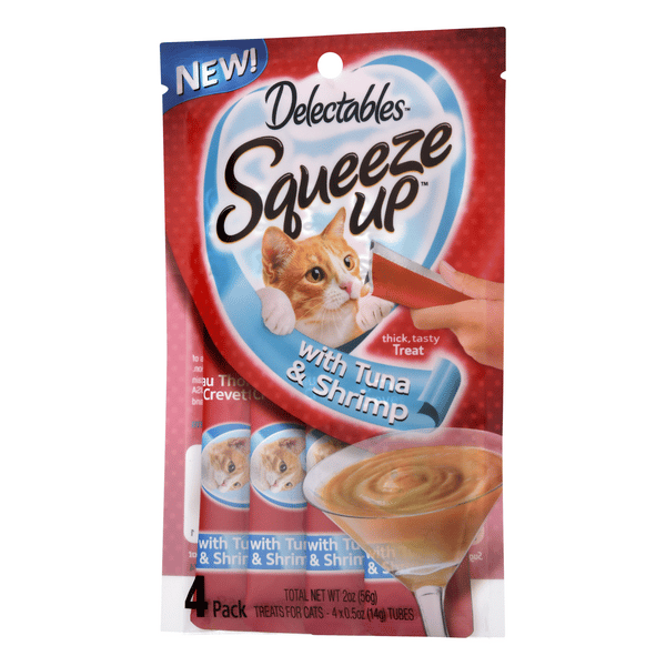 Delectables Treats For Cats, With Tuna & Shrimp, 4-.5 oz. Tubes | Hy ...