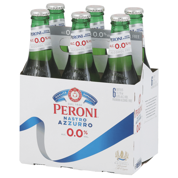 Peroni Nastro Azzurro 0.0 Malt Beverage, 6Pk | Hy-Vee Aisles Online ...