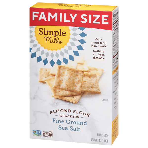Simple Mills Family Size Fine Ground Almond Flour Sea Salt Crackers 7 ...