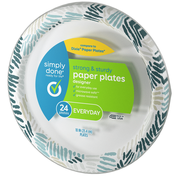 Simply Done 10 1/16" Designer Paper Plates | Hy-Vee Aisles Online ...