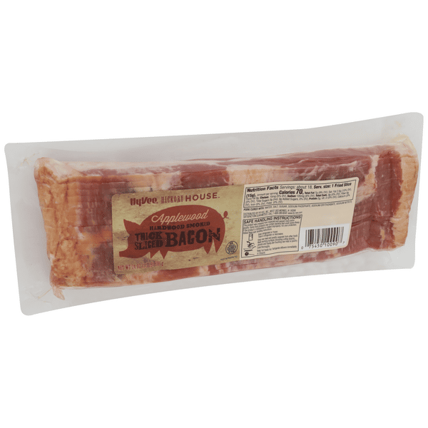 Hy-Vee Hickory House Applewood Naturally Smoked Thick Sliced Bacon | Hy ...