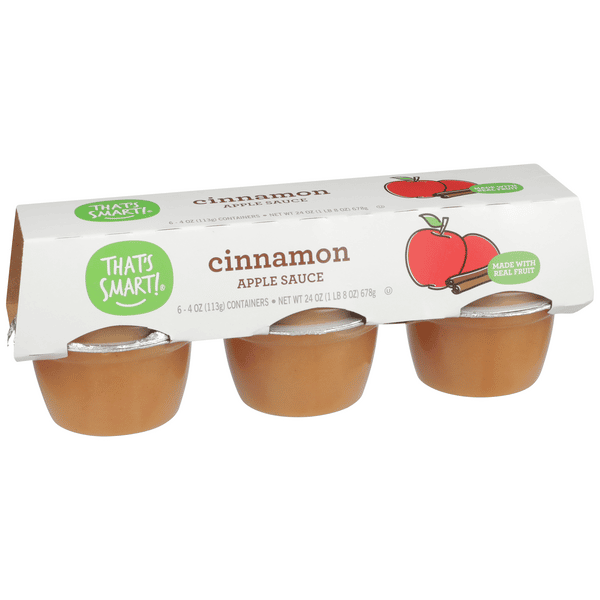 That's Smart! Cinnamon Apple Sauce 6-4 oz Containers | Hy-Vee Aisles ...