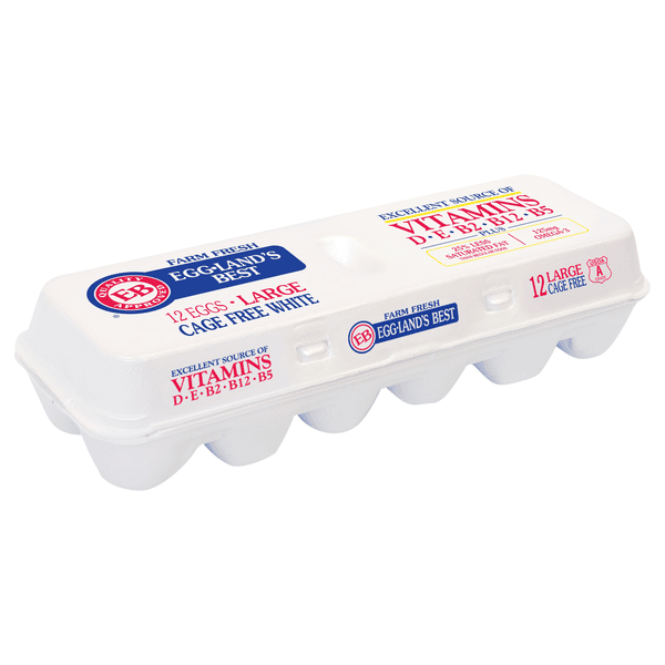 Eggland's Best Cage Free Large White Eggs, 12 count | Hy-Vee Aisles ...