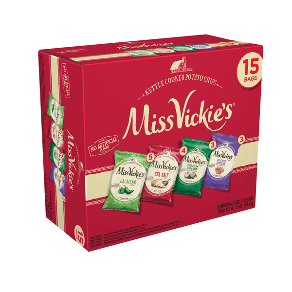 Miss Vickie's Kettle Cooked Potato Chips Variety Pack, 15-1 oz each ...