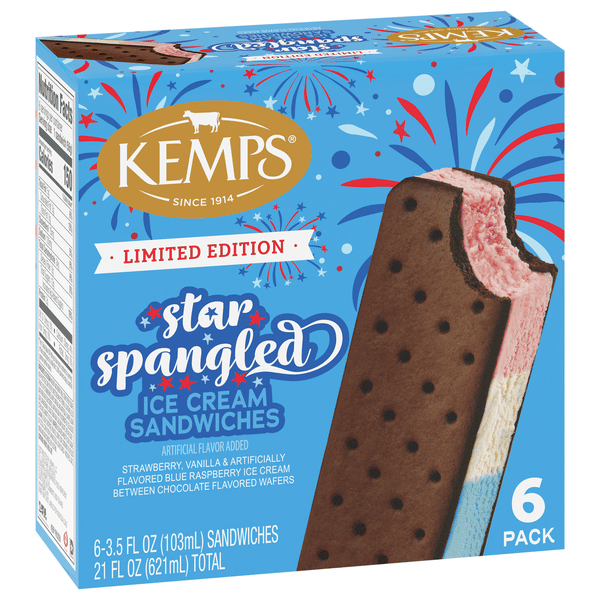 Kemps All American Ice Creams Sandwiches, 6-3.5 oz | Hy-Vee Aisles ...
