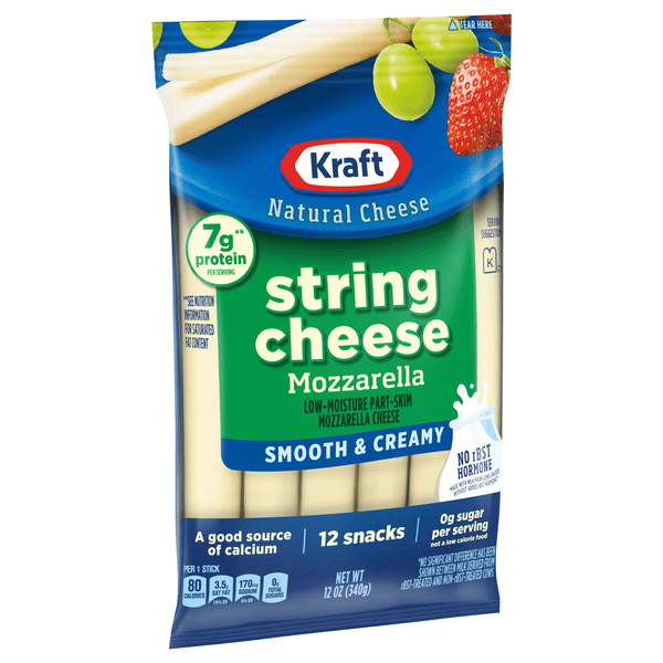 Kraft Mozzarella String Cheese 12Ct | Hy-Vee Aisles Online Grocery Shopping