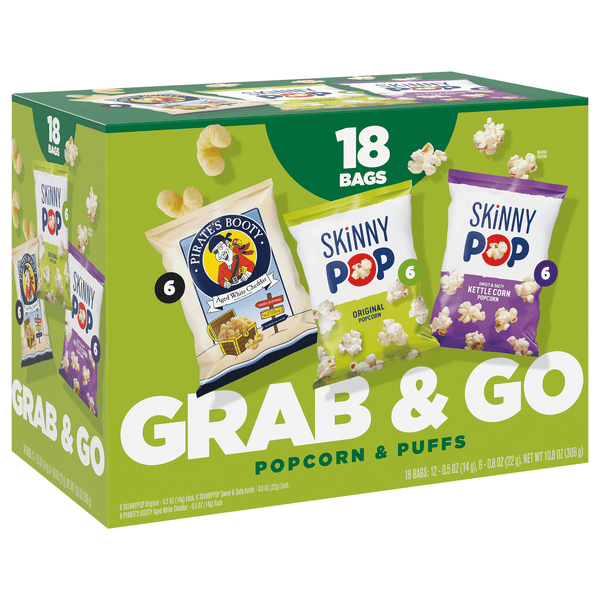 SkinnyPop Popcorn & Puffs, Grab & Go, 18Ct | Hy-Vee Aisles Online ...