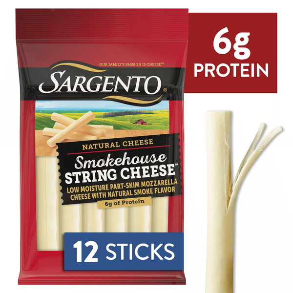 Sargento Smokehouse String Cheese Natural Cheese Snacks | Hy-Vee Aisles ...