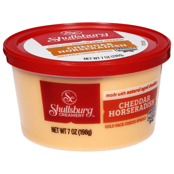 Shullsburg Creamery Cold Pack Cheddar Horseradish Cheese Spread 7 oz ...