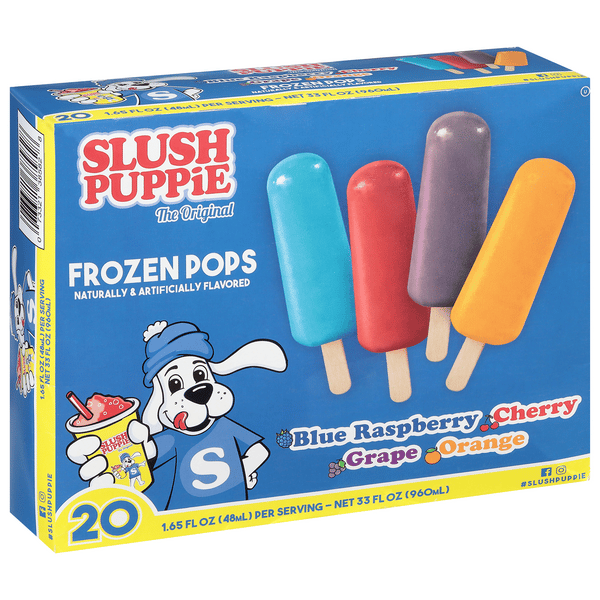 Slush Puppie Frozen Pops, Assorted, 20-1.65 fl oz | Hy-Vee Aisles ...