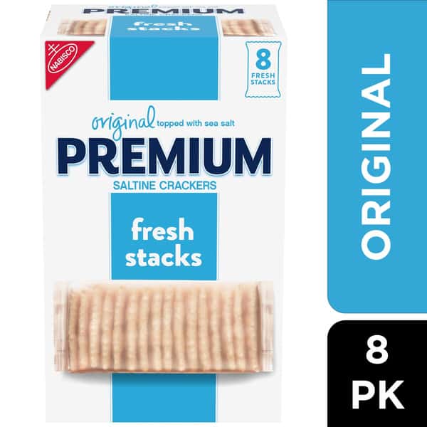 Premium Fresh Stacks Original Saltine Crackers, Travel Snacks, 8 Pack ...