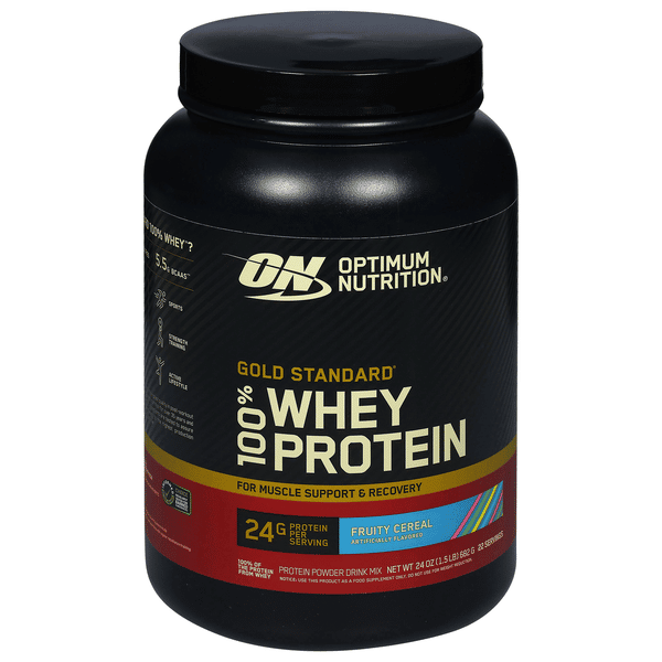 Optimum Nutrition Gold Standard 100% Whey Protein Powder, Fruity Cereal ...