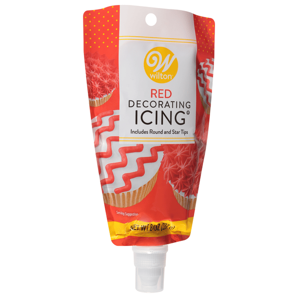 Wilton Red Decorating Icing Includes Round & Star Tips | Hy-Vee Aisles ...