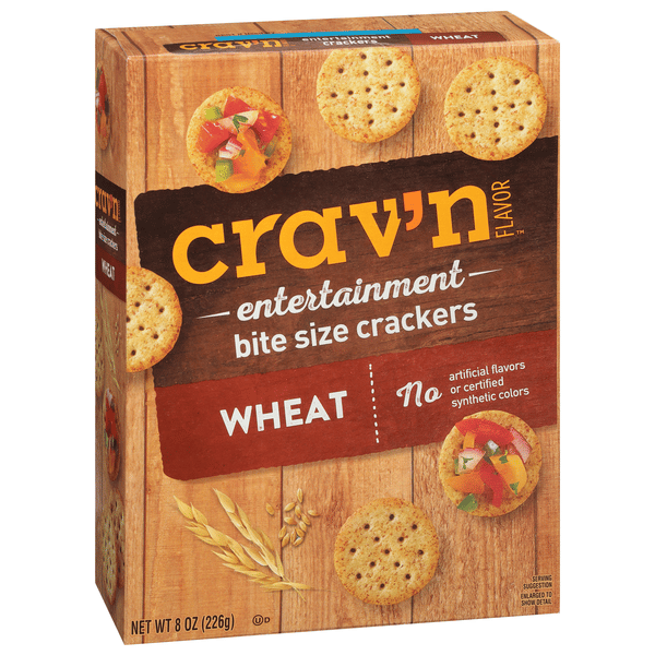 Crav'n Flavor Wheat Entertainment Bite Size Crackers | Hy-Vee Aisles ...