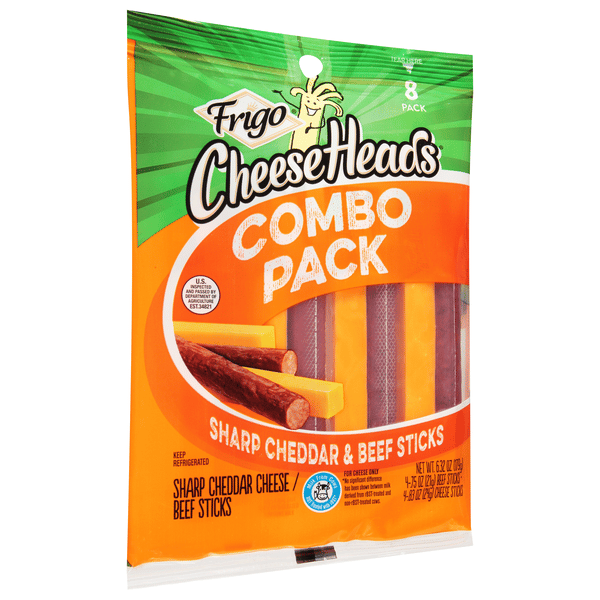 Frigo Cheese Heads Sharp Cheddar & Beef Sticks | Hy-Vee Aisles Online ...