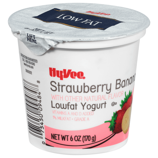 Hy-Vee Strawberry Banana Lowfat Yogurt | Hy-Vee Aisles Online Grocery ...