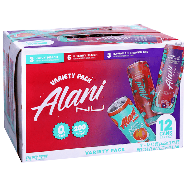 Alani Variety Pack, Cherry Slush, Juicy Peach, Hawaiian Shaved Ice ...