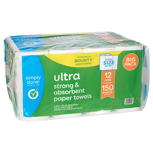 Simply Done Ultra Paper Towel, Simple Size Select, Big Pack | Hy-Vee ...
