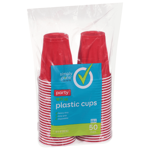 Simply Done Red Party 18 fl. oz. Plastic Cups | Hy-Vee Aisles Online ...